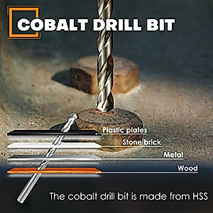 ACROTOL 26 Pieces Bolt Extractor Set, Spiral Screw Extractor Set and Drill Bits, Extraction Socket Set for Removing Damaged, Rusted, Rounded Bolts, Nuts and Screws