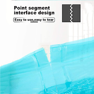 Small garbage bag, 0.8-1.2 gallon drawstring garbage bag, garbage bag lining, super strong 60 count for household, kitchen, office, car (blue, 0.8-1.2 gallons (60 count)(Hook inside the bag)