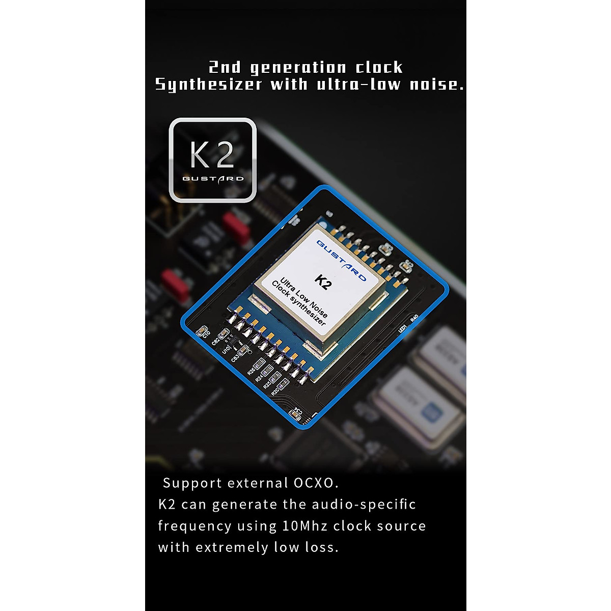 GUSTARD U18 DDC USB Digital Interface DSD512 PCM768Khz XU216 K2 Fully Isolation AS338 Hi-End Crystol IIS USB Audio Interface (Silver)