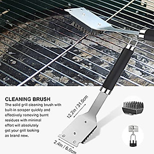 grilljoy 30PCS BBQ Grill Tools Set with Meat Claws - Extra Thick Steel Spatula, Fork& Tongs - Complete Grilling Accessories in Portable Bag - Perfect Grill Gifts for Men and Women