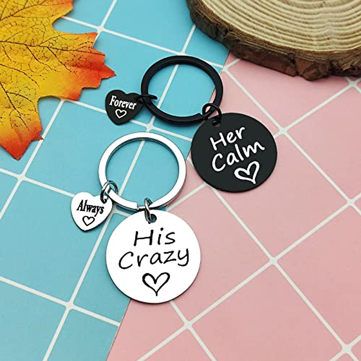 Funny Couple Gift for Boyfriend Girlfriend Anniversary Keychain Gift Relationship Gifts for Couples Keyring Jewelry to Husband Fiance Present from Wife Fiancee Valentine Birthday Anniversary