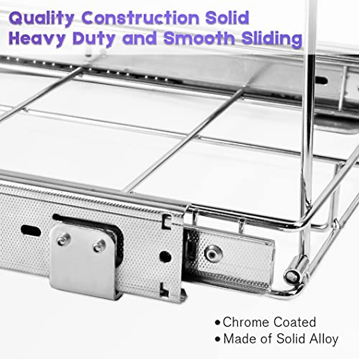 Zikopomi Kitchen Shelf for Pull Out Trash Can Under Cabinet, Pull Out Slider for Kitchen Trash Can Under The Sink - Trash Can Not Included