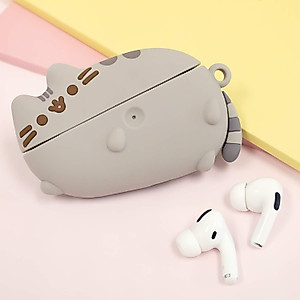 iFace x Pusheen Cute AirPods Pro Case - Pusheen The Cat Silicone Protective Cover [Carabiner Clip Included] [Wireless Charging Compatible] - Laying Down