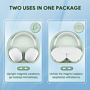 Yinke Smart Case for Apple AirPods Max Supports Sleep Mode, Hard Organizer Portable Carry Travel Cover Storage Bag (Green)