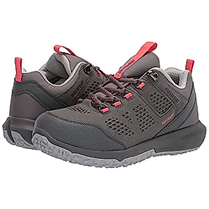 Northside Women's Benton Waterproof Hiking Shoe, Gray/Coral, 6.5