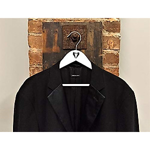 NAHANCO GT204517 Bridal Hanger Set, Wooden Hangers Imprinted with Tux and a Bridal Gown, 17” (2 Piece Set)