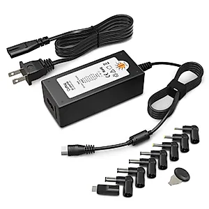 Outtag 5-15V 3A Universal AC DC Adapter, Adjustable Voltage Switching Power Supply Charger Cord Replacement with 8 Tips, 5.5x2.5mm 5.5x2.1mm 4.0x1.7mm 3.5x1.35mm