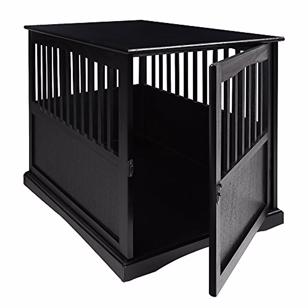 Casual Home Wooden Large Pet Crate, End Table, (Black, 24"W x 36.5"D x 29.25"H)