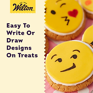 Wilton 609-1192 Black Food Writer Edible Ink Markers, 2 Count (Pack of 1)