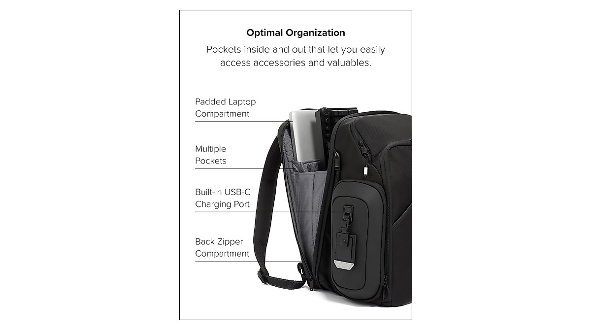 TUMI Men's EsportsPro Large Backpack - Durable, Organized & Stylish