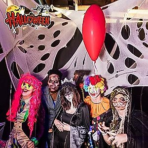 Daboot Halloween Giant Spider Web Decorations - 480sqft Halloween Gauze Spiders Web Decor Stretchy Cobwebs for Indoor Outdoor & Yard Creepy Decor (DIY- No Holes)