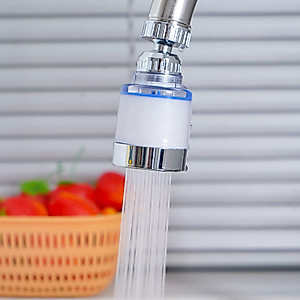 Pzlobiet Bathroom Sink Water Filter, 360 Rotating Faucet Filter Removes Heavy Metals and Hard Water, Made of ABS and Stainless Steel, Easy to Install and Clean
