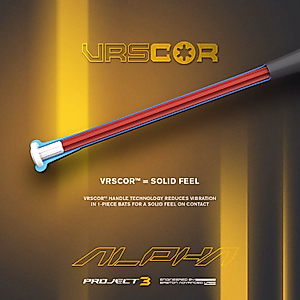 Easton Project 3 Alpha -3 BBCOR Baseball Bat | 33 inch / 30 oz | 2019 | 1 Piece Aluminum | Carbon-Core | ATAC Alloy | VRS COR | Speed End Cap, Multi (8065555)
