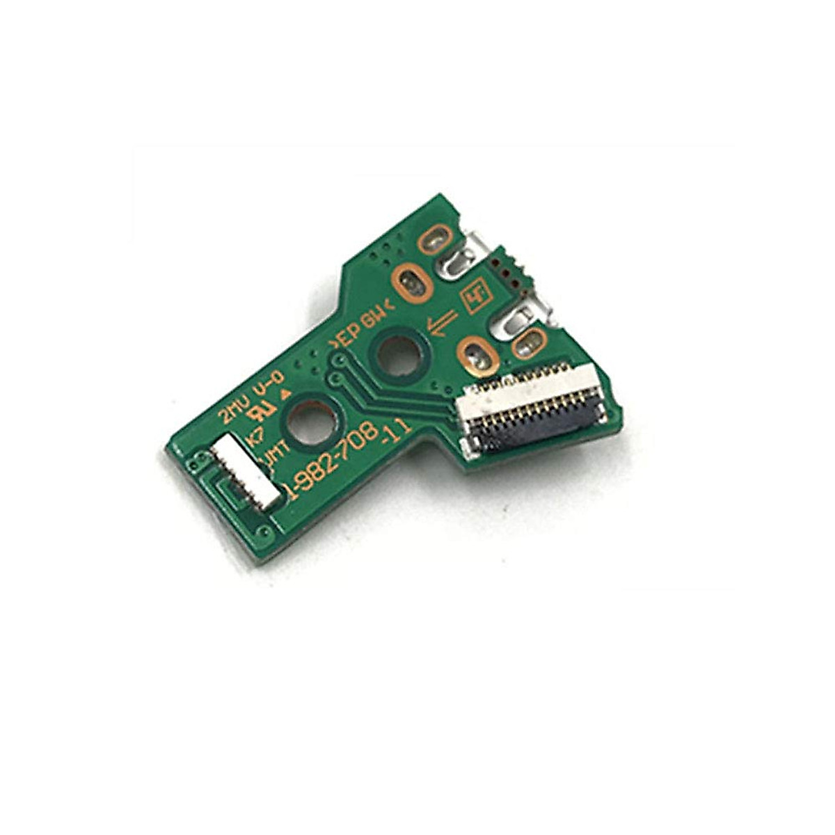 Replacement USB 12pin Charging Port Socket Triangle Board Charger PCB Board with 12pin Flex Ribbon Cable for PlayStation 4 JDS-055 PS4 055 Controller