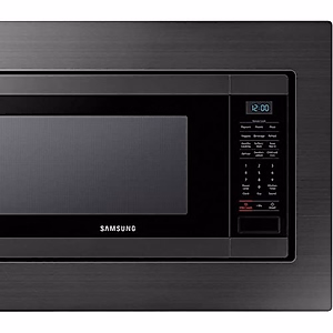 SAMSUNG 1.9 Cu Ft Countertop Microwave Oven w/ Large Capacity, Ceramic Enamel Interior, Sensor Cook, Built-In Capability, 950 Watt, MS19M8020TG/AA, Fingerprint Resistant Stainless Steel, Black
