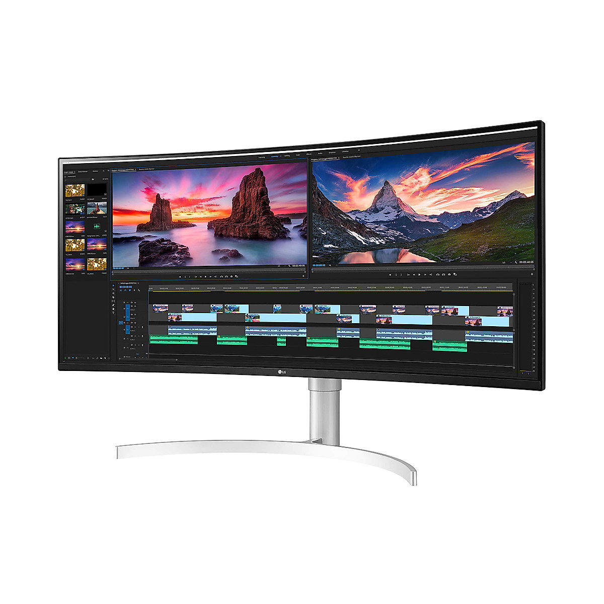 LG 38WN95C-W 38-Inch Curved UltraWide QHD+ 3840x1600 NVIDIA G-SYNC Compatible Nano IPS 144 Hz Refresh Rate and 1 ms Response Time Gaming Monitor with Thunderbolt 3 Connectivity (Renewed)