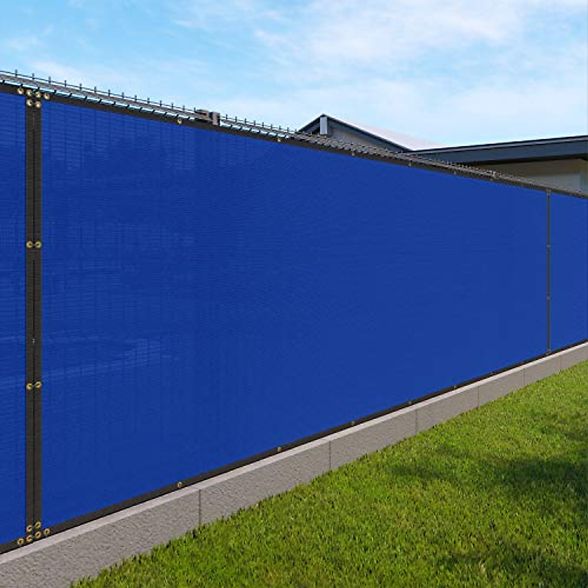 Windscreen4less Fence Privacy Screen 6' x 18', Brown, Heavy Duty Privacy Fencing, Commercial Grade 180 GSM, 95% Privacy Blockage, Mesh Fabric with Brass Gromment - Customized