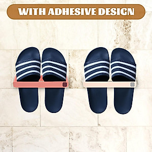 STOBAZA Wall Mounted Shoe Rack, Plastic, Assorted Colors, Fits 4 Pairs