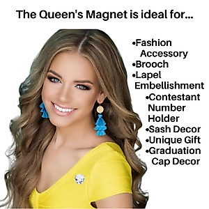 Clear Crystal from Swarovski Magnet Accessory Luxury Designer Pageant Pin Magnetic Brooch