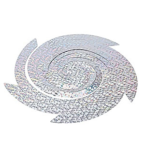 Bird Repellent Reflector, Silver Spiral Bird Repellent Sheet Withstand High Wind Double‑Sided for Bird for Garden for Farm