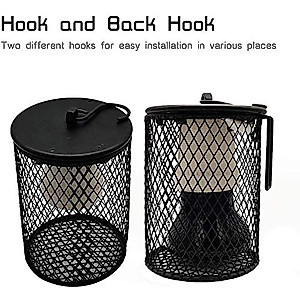 Tiyano 100W Ceramic Heat Emitter Reptile Heat Lamp Bulb No Light Emitting Brooder Coop Heater with Anti-bite Iron Tube & Shade of Pet Safety Heat Lamp