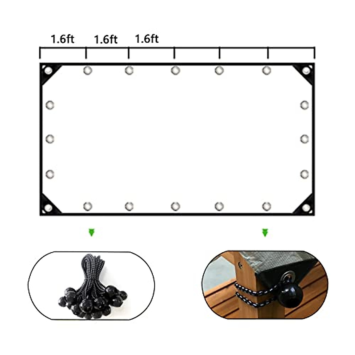 Clear Waterproof Tarp, PVC 11.8 Mil Tarpaulin with Grommets and Cable Tie, Duty Heavy Tear Resistant Cover for Camping, Plants Greenhouse, Cars, Patio and Pavilion