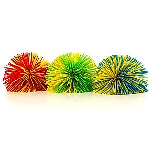 IMPRESA The Original 3 Pack Monkey Stringy Balls - Squeeze and Fidget Toys for Kids and Adults with ADHD and Autism - BPA/Phthalate/Latex-Free (3 Color Designs)