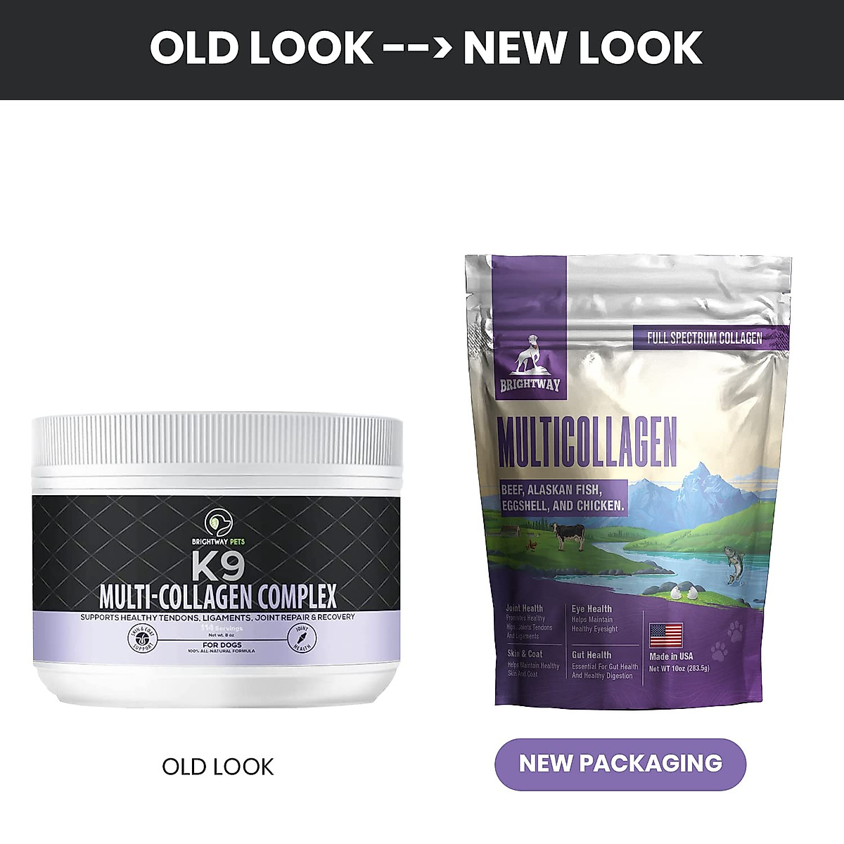 Multi-collagen Peptide Liquid Collagen For Dogs, Dog Collagen, Eggshell Powder Membrane For Dogs -Arthritis Support- Skin & Coat Health, Allergies,Dog Mobility Hip & Joint Pain Joint Supplement Relief