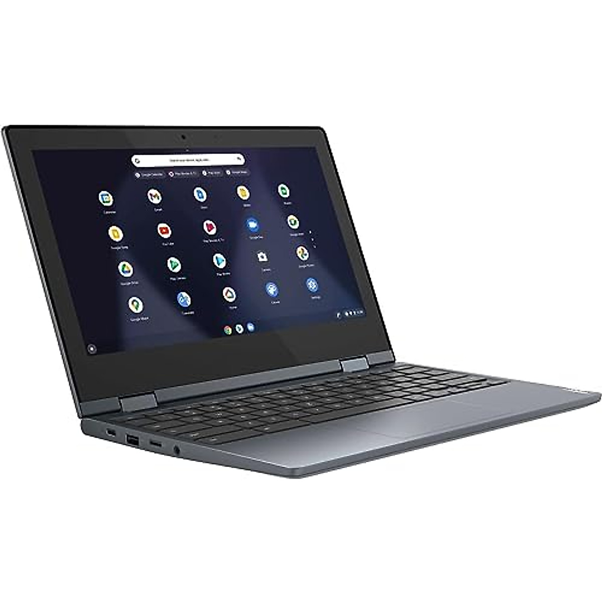 Lenovo 2022 Flex 3 Chromebook 11.6" HD Touch-Screen Laptop, Intel Celeron N4020 Processor, 4GB RAM, 32GB eMMC Flash Memory, HD Webcam, Chrome OSChrome OS, Abyss Blue, 32GB USB Card