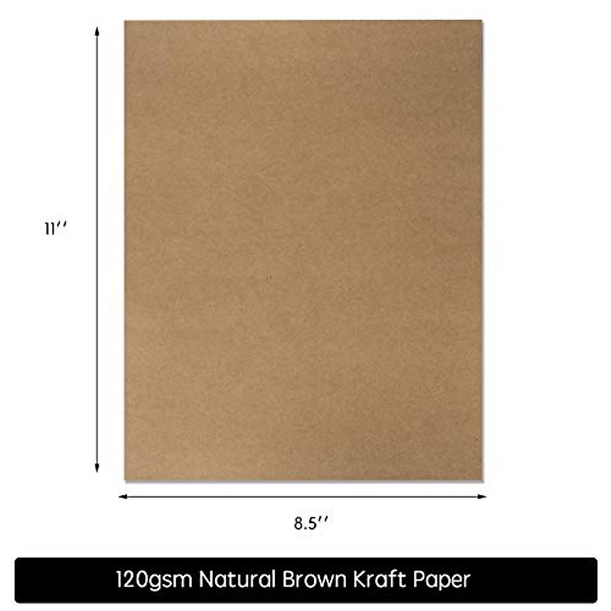 120 Pack Kraft Paper - Brown Stationery Paper- Brown Craft Paper For Arts and Craft, Drawing, D.I.Y. Projects - Letter Size Kraft Paper - Laser & Inkjet Printer Compatible - 8.5 x 11 Inches