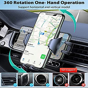 Car Cell Phone Holder Mount, Car Vent Phone Mount [Upgrade Doesn't Slip & Drop] Air Vent Phone Holder for Car Hands Free Easy Clamp Cradle in Vehicle Fit for Smartphone-Phone Holder for Car Dashboard