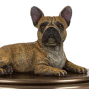 Perfect Memorials French Bulldog Custom Engraved Figurine Cremation Urn (55 Cu/in) - Dog Urn Keepsake for Ashes/Display at Home/Personalized Plaque/A Beautiful Tribute to Your Lost Pet