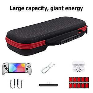 Carrying Storage Case for NS Hori,Gamepad Protective Travel Handbag Pouch,Portable Slim Storage Holder Bag with 10 Game Cards Slot