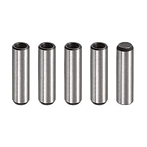 uxcell M6 Internal Thread Dowel Pin 5pcs 10x35mm Chamfering Flat Carbon Steel Cylindrical Pin Bed Bookshelf Metal Devices Industrial Pins