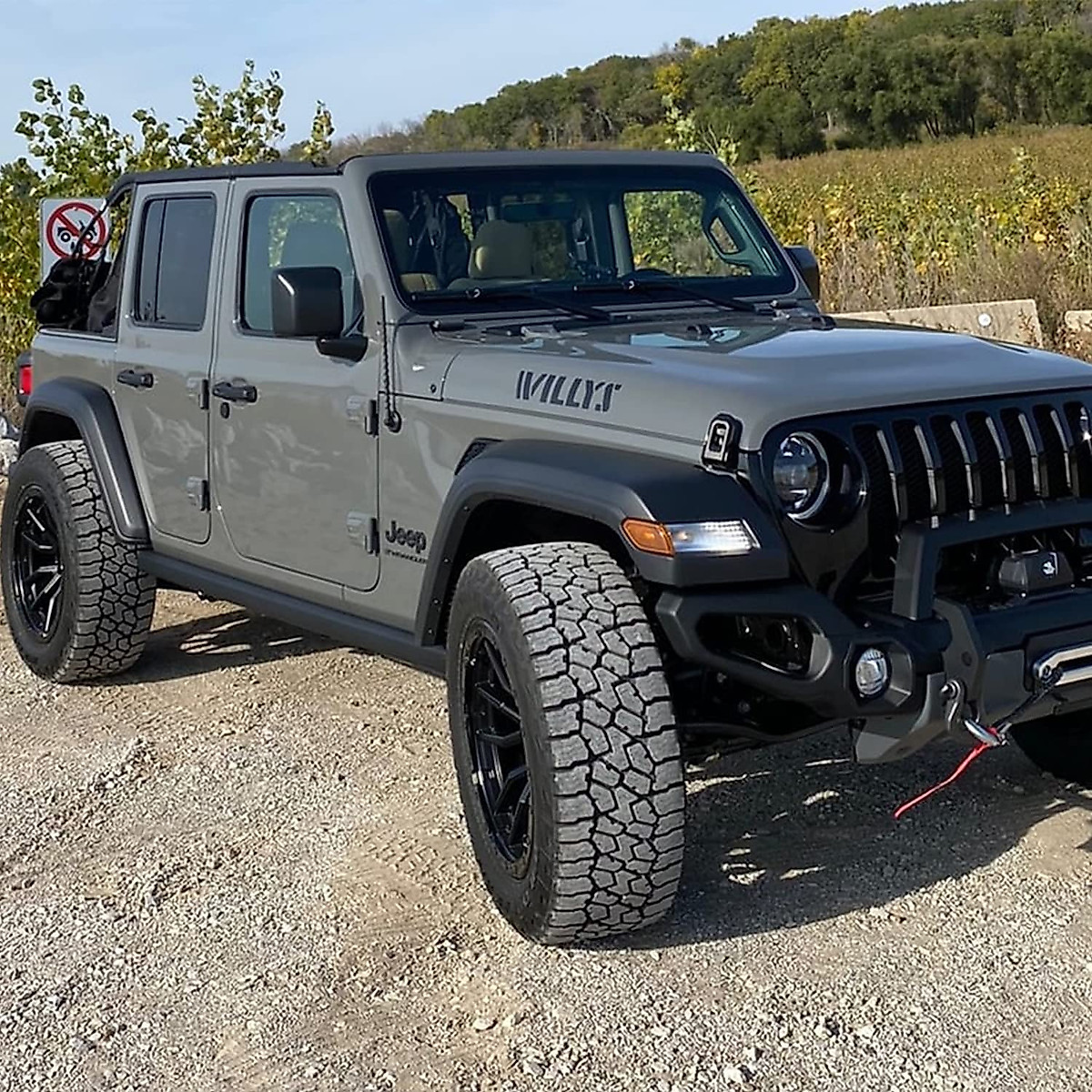 VOFONO 13 Inch Antenna for Jeep Wrangler Gladiator 2007-2024, Short Antenna Upgrade for Jeep JL JK Radio Antenna Rubicon Sahara Unlimited Sport Willys 4xe Mojave High Altitude Jeep Accessories