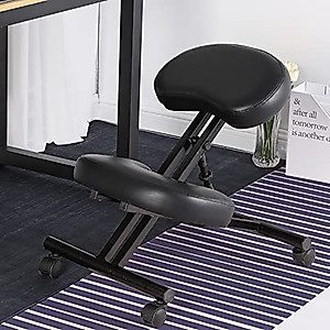 Kneeling Chair,Stool Chair Office Kneeling Chair Adjustable and Comfortable Ergonomic Desk Chair for Home and Office,Black