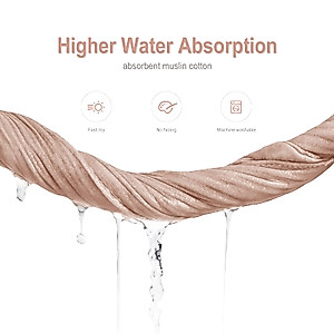 lulumoon Muslin Baby Bandana Bibs – Cotton Drooling Bibs for Teething Baby, 6Pack Solid Colors Muslin Bandana Drool Bibs