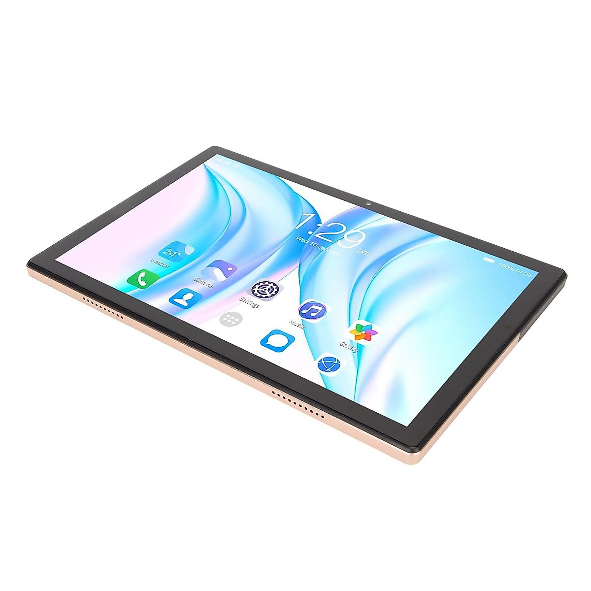 Jopwkuin FHD Tablet, 8 Core CPU 10.1 Inch Tablet 2 in 1 Supports Fast Charging with Keyboard for Reading (US Plug)
