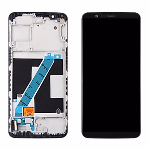 TFT for OnePlus 5T A5010 LCD Screen Replacement for OnePlus 5T A5010 LCD Display Touch Screen Digitizer Assembly Replacement with Repair Parts (Black with Frame)