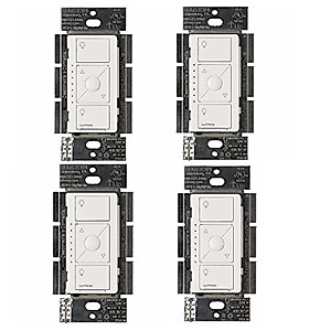 Lutron PD-5NE-WH Caseta Wireless Smart Lighting Dimmer Switch 4-Pack, White