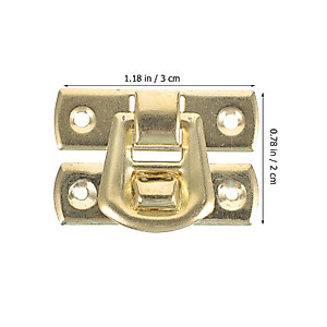 Angoily Box Latch 10pcs Antique Latch Hasps 3x2cm Wooden Box Bucklelock Mini Box Hinges Decorative Lock Buckle for Jewelry Wooden Box and DIY Crafts Secure Hasp Latch