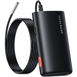 Wireless Endoscope, DEPSTECH 3.9mm Super Slim borescope for Automotive Inspection, 1080p HD Snake Camera with Light, Flexible Waterproof Inspection Camera for iPhone, Android & Tablet-4.92FT