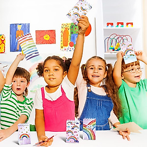 24 Pcs Mini Rainbow Notebook Party Favors Rainbow Mini Notepads 2.36 x 3.94 Inch Rainbow Spiral Notebook Bound Memo Note Books for Kids Back to School Office