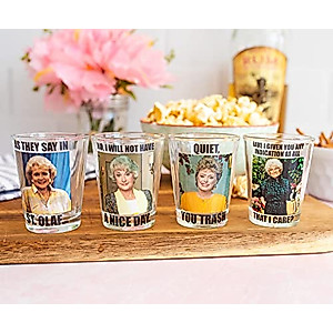 Silver Buffalo The Golden Girls Memes 1.5-Ounce Mini Glasses | Set of 4