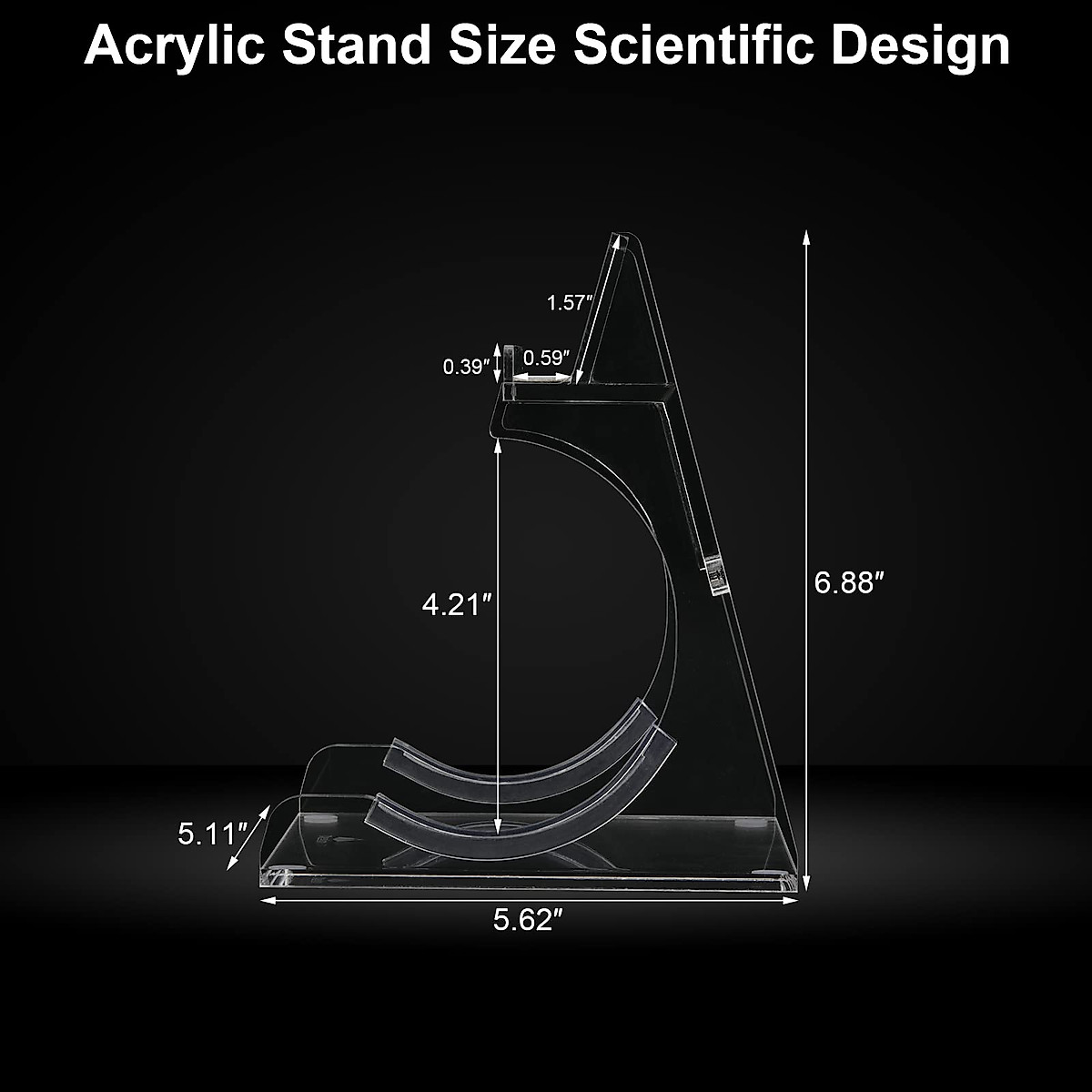 TXEsign Acrylic Table Stand Speaker Holder for JBL Charge 3/JBL Charge 4/JBL Charge 5/iPhone Smartphone, Clear Desktop Stand Holder for JBL Bluetooth Speaker and Smartphone (Transparent)