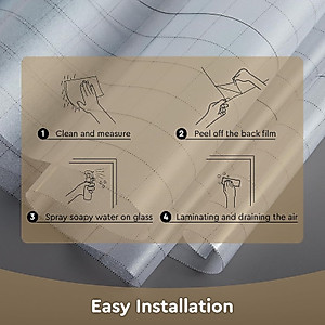 LEMON CLOUD Window Privacy Film Frosted,Non Adhesive Opaque Bathroom Door Window Film,Static Cling Stickers Privacy Day and Night,Vinyl Glass Coverings for Home Office(17.5 x 78.7 Inch, Pure White)