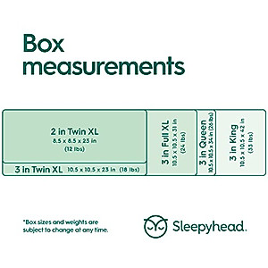 Sleepyhead 2-Inch Twin XL Mattress Topper - Gel-Infused Memory Foam Topper with Washable Cover - College Dorm Room Essential (Twin XL, 2'' Gel Topper)