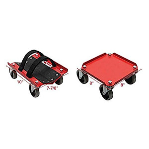 Extreme Max 5800.0228 V-Slides Snowmobile Dolly System - Steel, Red