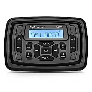 GUZARE Marine Stereo Bluetooth Waterproof Boats Golf Cart Radio Digital Media Stereo Receiver AM FM Tuner Bluetooth Streaming on ATV UTV Motorcycle and Spa Hot Tubs