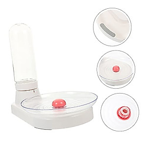 Ipetboom Dog Fountain Food Automatic Puppy Drinking Cat Self Bowl Pet Waterer Station Container Home Feeder Feeding Machine Water Tool Household White Cage Fountains Dispenser Creative